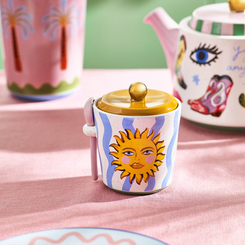 Electric Coast Sun Sugar Pot and Spoon Set – Eleanor Bowmer