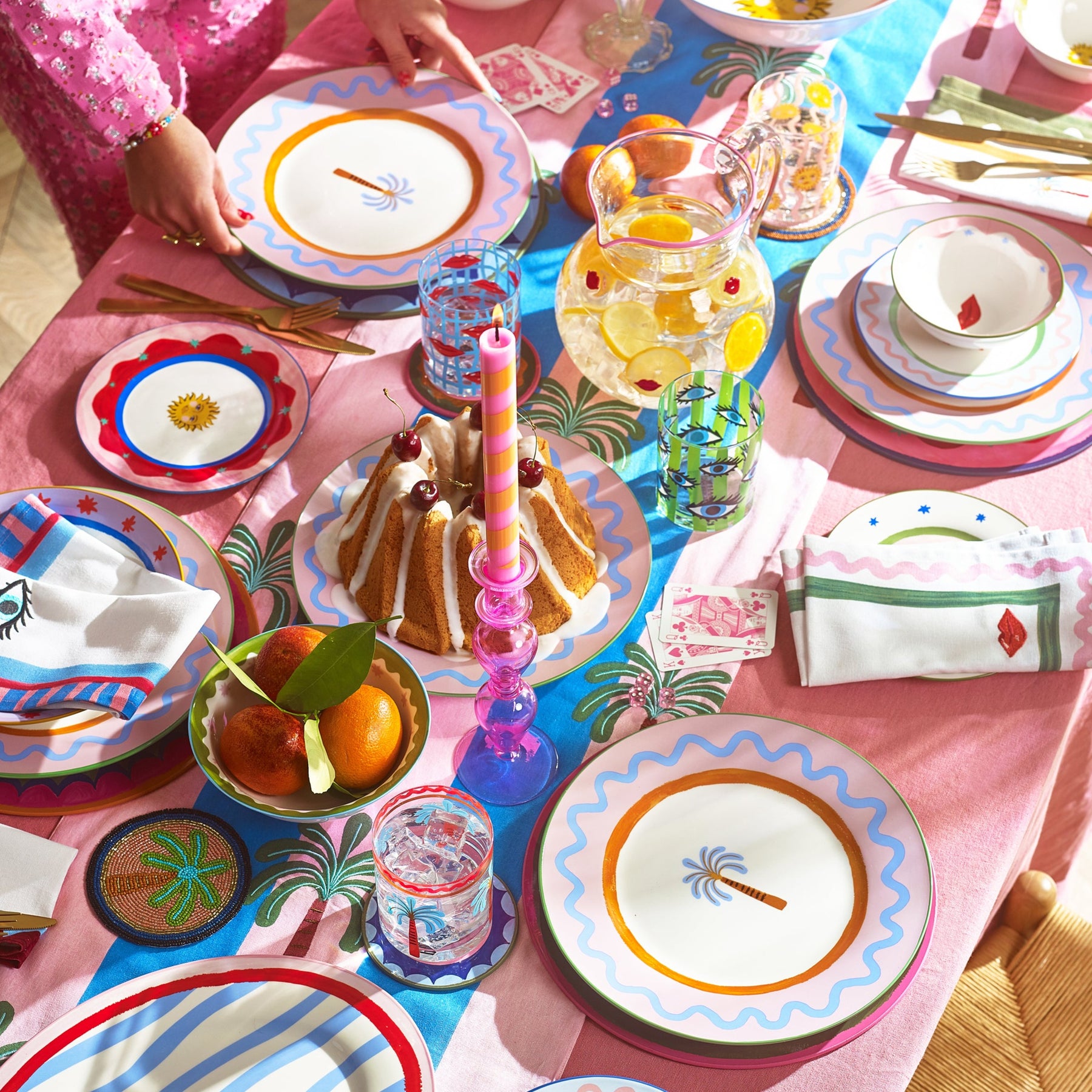 Electric Coast Palm Tree Dinner Plate - Set of 4 – Eleanor Bowmer