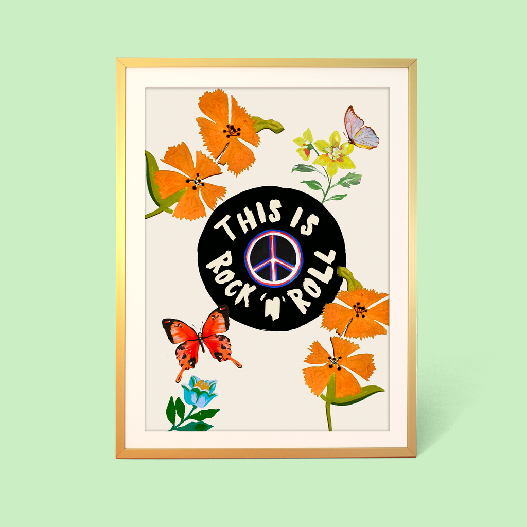 This Is Rock N Roll Print | Retro Music Art Print | Eleanor Bowmer ...