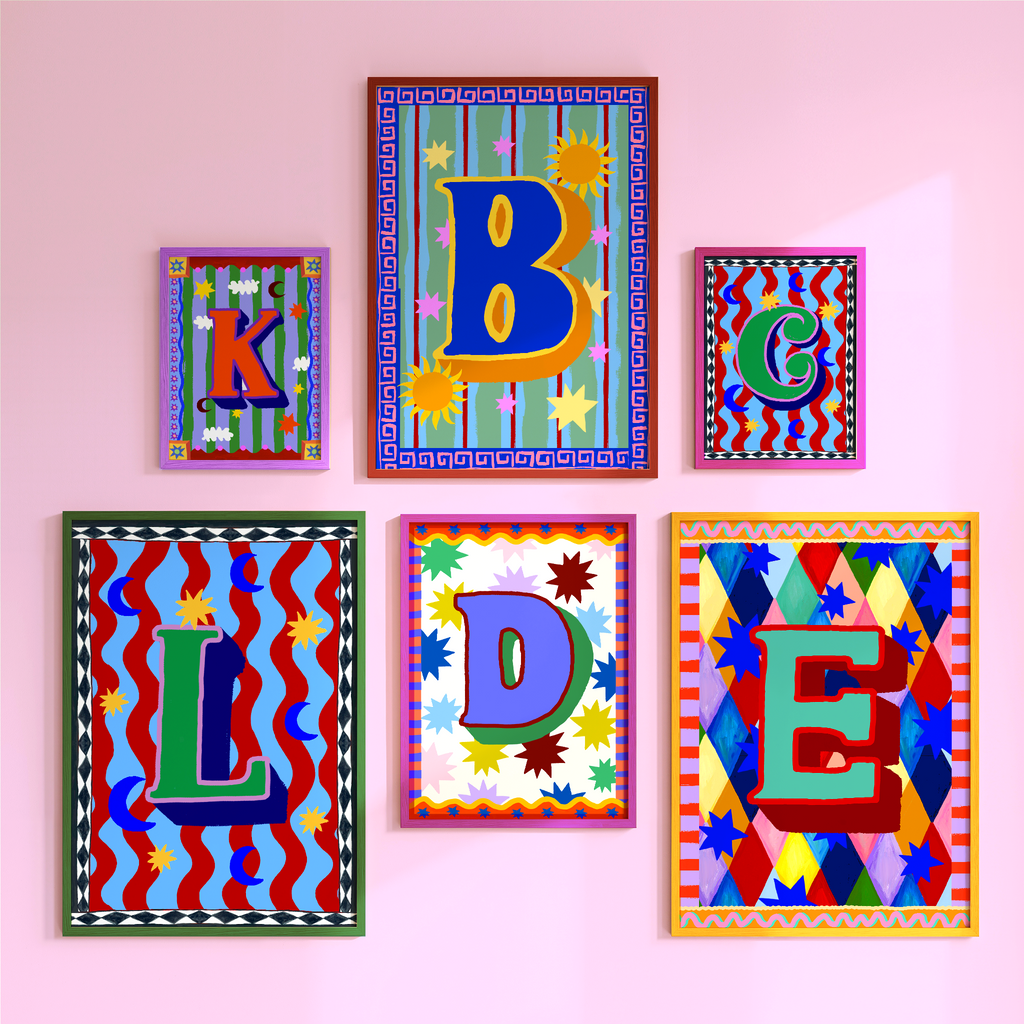 Alphabet Print | Personalised Initial Wall Art | Eleanor Bowmer ...