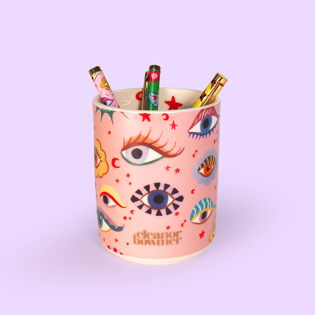 Magic Eyes Ceramic Pen Pot – Eleanor Bowmer