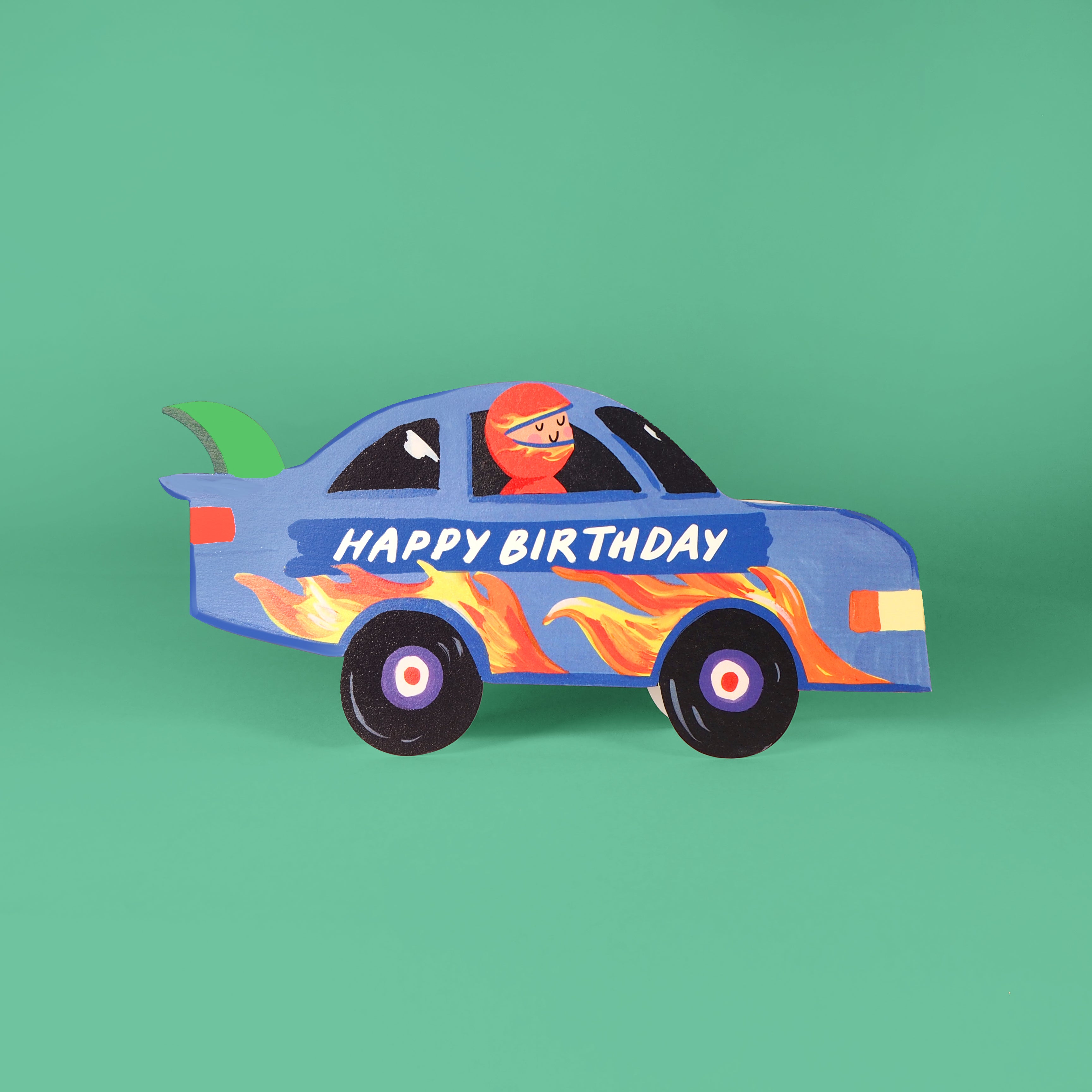 Racing Car Shaped Card – Eleanor Bowmer